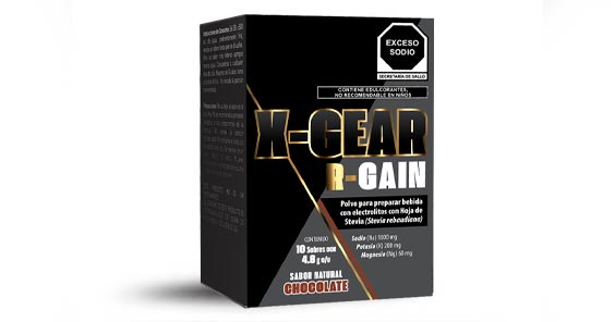 R-gain electrolitos polvo sabor hocolate | X-Gear