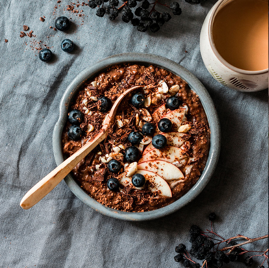 Avena con chocolate y frutas | Recetas X-Gear